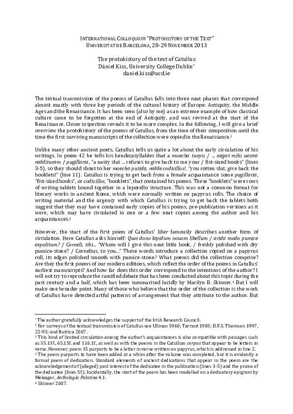 (PDF) Catullus