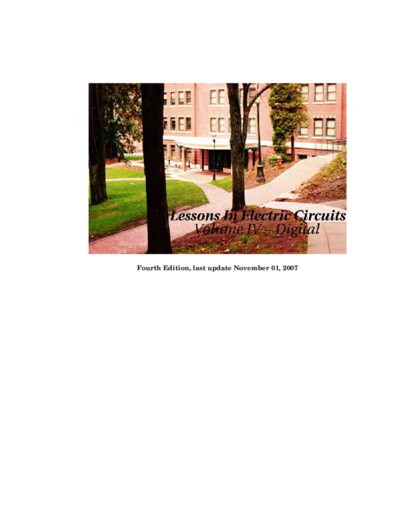 (PDF) "Lessons In Electric Circuits, Volume IV -- Digital"