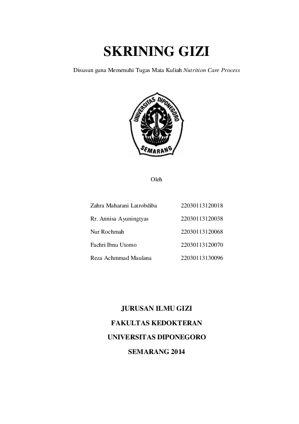 (DOC) SKRINING GIZI