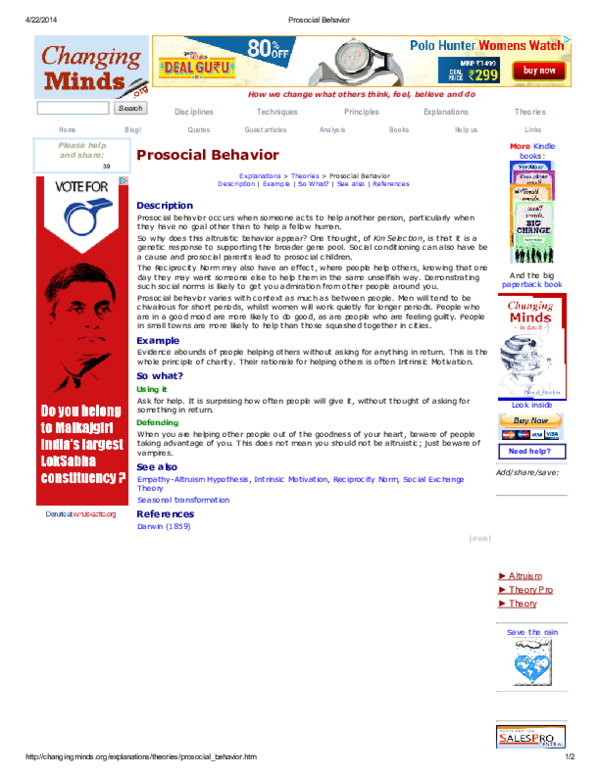 (PDF) Prosocial Behavior