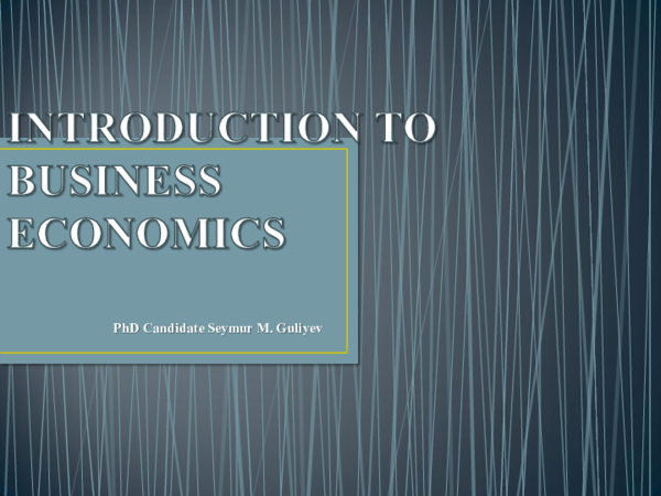(PPT) Introduction to Business Economy