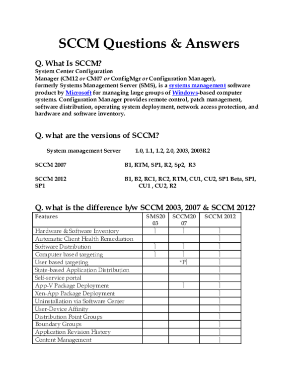 Doc Sccm Questions