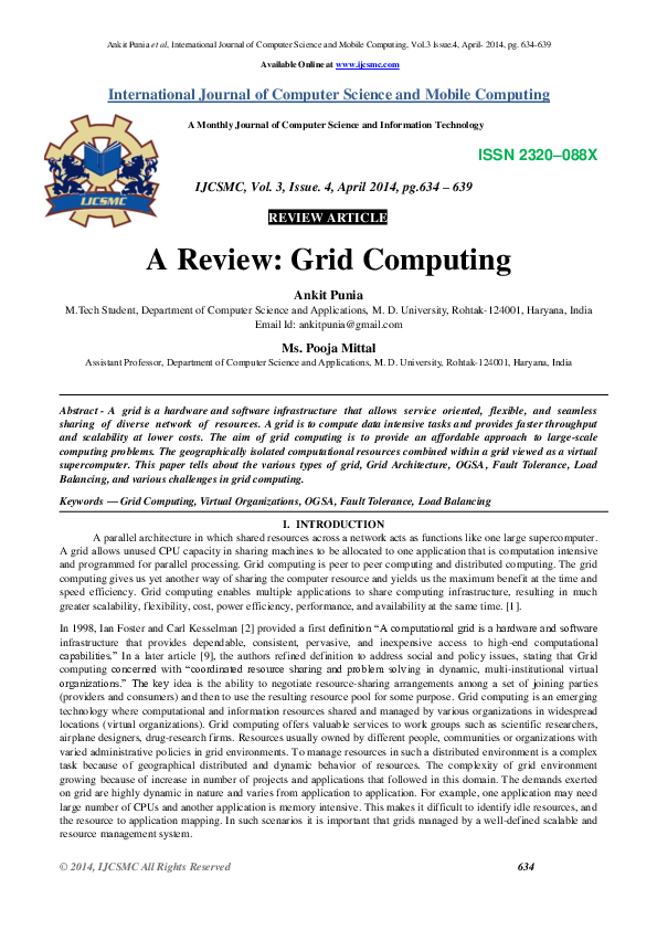(PDF) A Review: Grid Computing