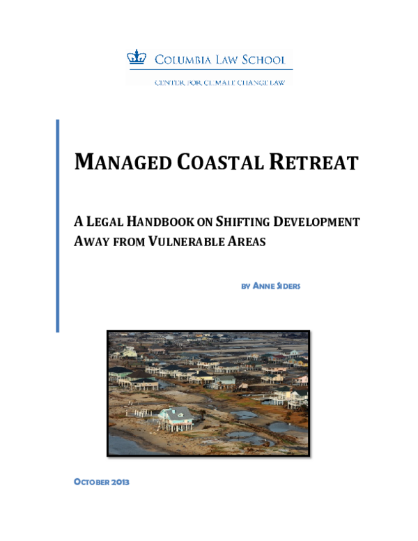 (PDF) Managed Coastal Retreat: A Legal Handbook on Shifting Development ...