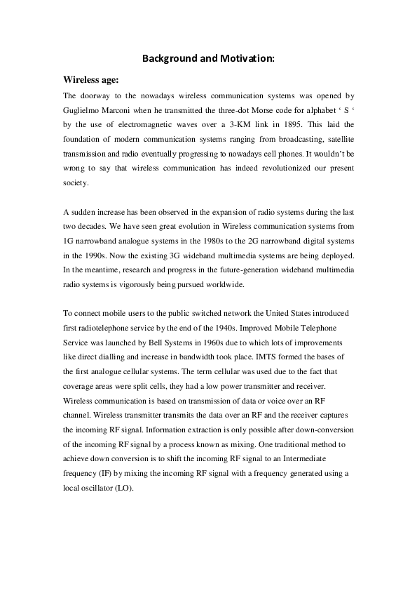 (DOC) Background and Motivation