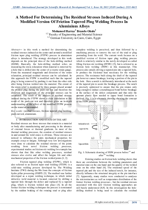 (PDF) A Method For Determining The Residual Stresses Induced During A ...