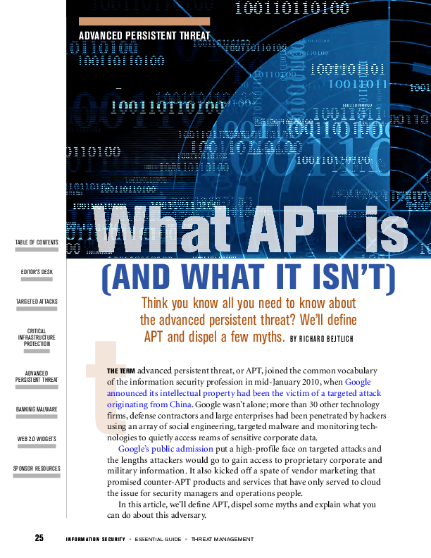 (PDF) What APT Is