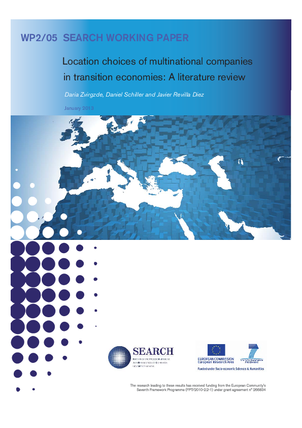 (PDF) WP2/05 SEARCH WORKING PAPER Location choices of multinational ...