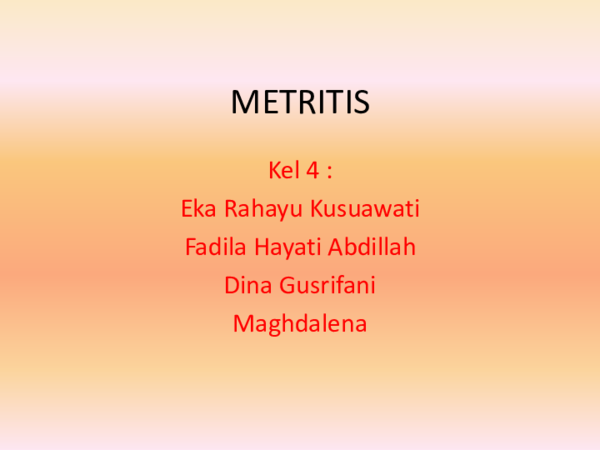 (PPT) Metritis repear