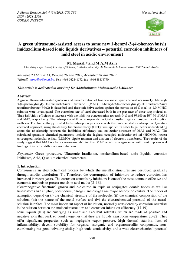 (PDF) A green ultrasound-assisted access to some new 1-benzyl-3-(4 ...