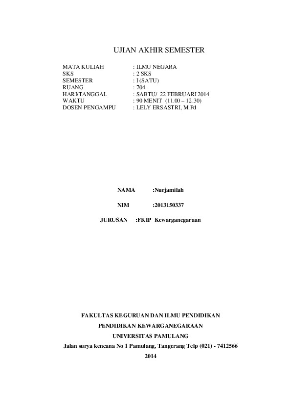 (DOC) UAS NURJAMILAH