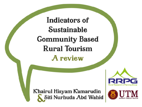 (PDF) Indicators of Sustainable Community Based Rural Tourism: A Review ...