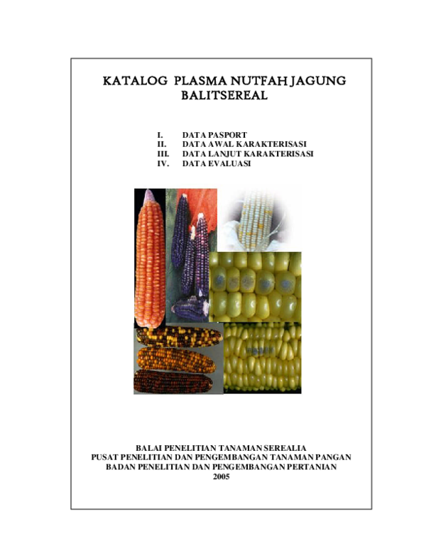(PDF) KATALOG PLASMA NUTFAH JAGUNG BALAI PENELITIAN TANAMAN SEREALAI ...