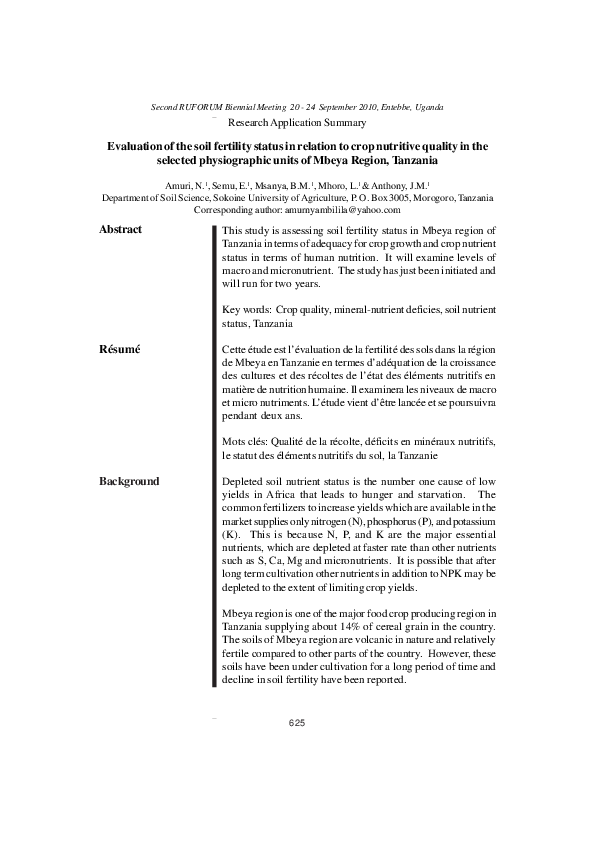 (PDF) Research Application Summary