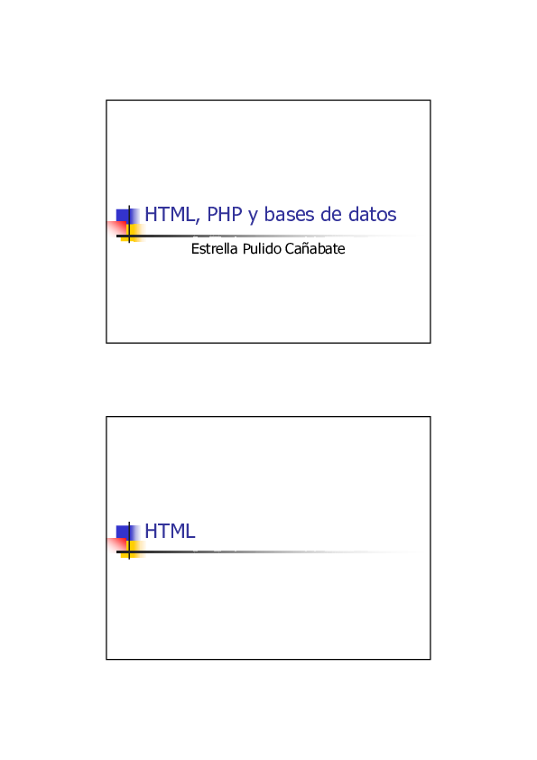 (PDF) HTML, PHP y bases de datos