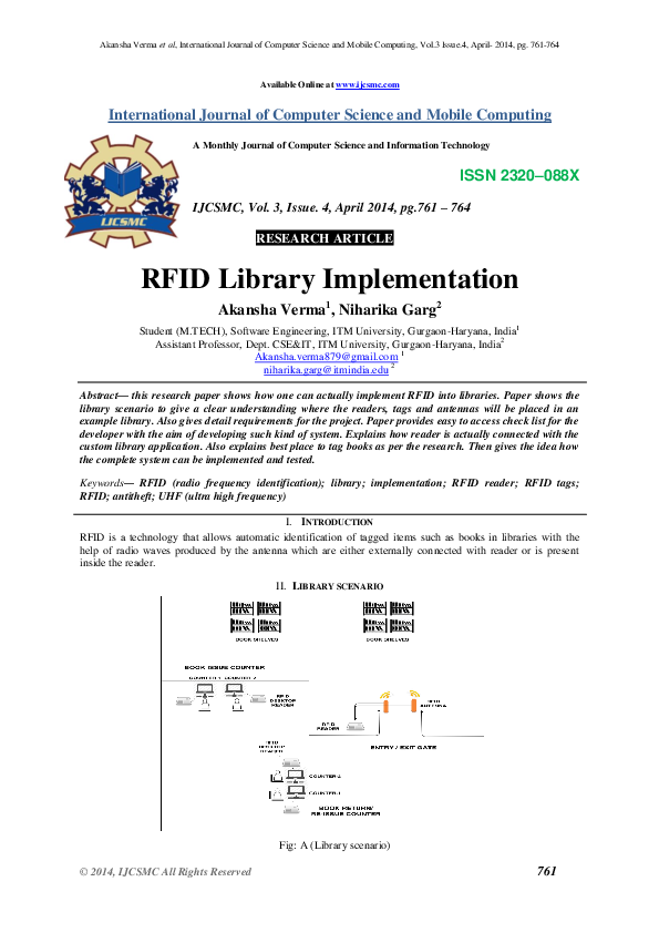 (PDF) RFID Library Implementation