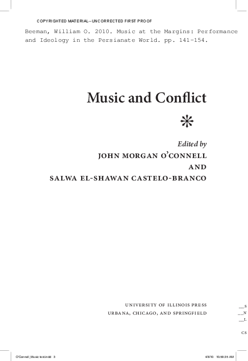 (PDF) Music and Marginality: Performance and Ideology in the Persianate ...