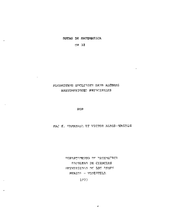 (PDF) ALGORITHME EUCLIDIEN DANS ALGÈBRES PRINCIPALES | Victor Albis ...