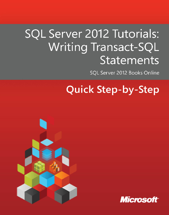 (PDF) SQL Server 2012 Tutorials: Writing Transact-SQL Statements