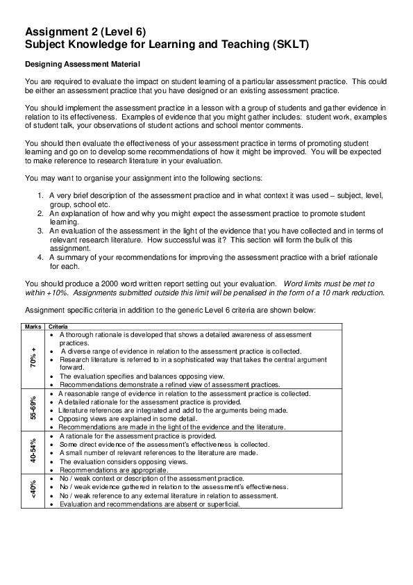 (DOC) Assignment 2 (Level 6) Subject Knowledge for Learning and ...