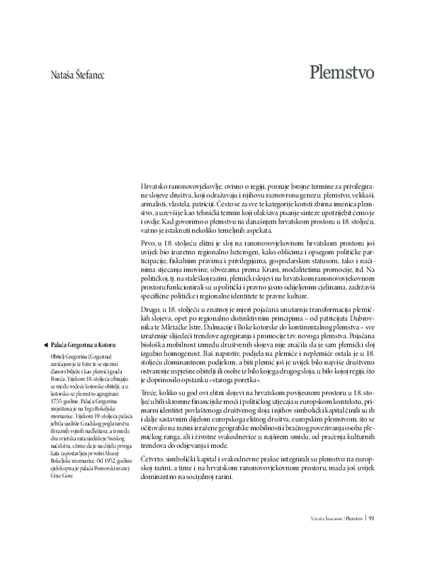 (PDF) Plemstvo - na hrvatskom ranonovovjekovnom prostoru u 18. stoljeću ...