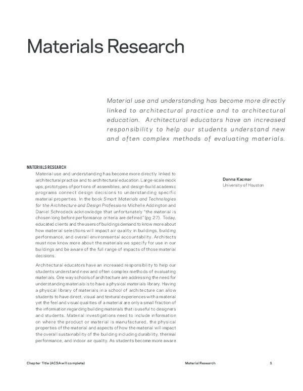 (PDF) Materials Rsearch