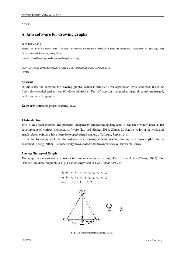 Pdf A Java Software For Drawing Graphs