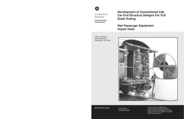 (PDF) Development of Conventional Cab Car End Structure Designs For ...