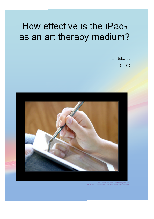 (PDF) How Effective is the iPad as an Art Therapy Medium