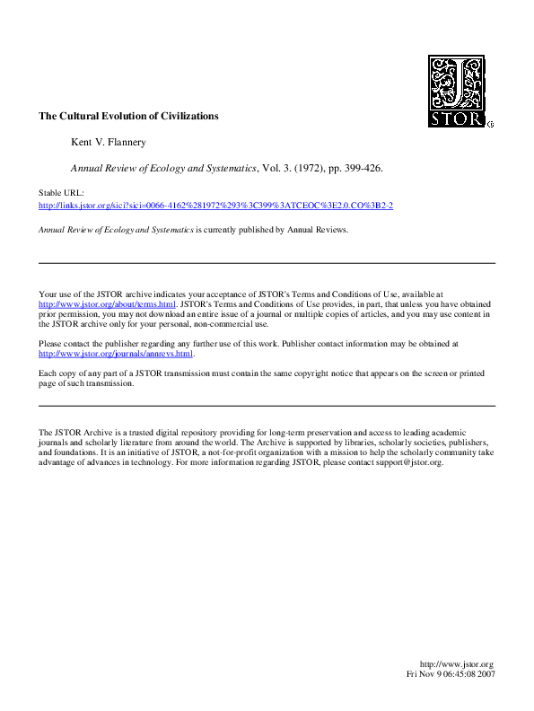 (PDF) The Cultural Evolution of Civilizations