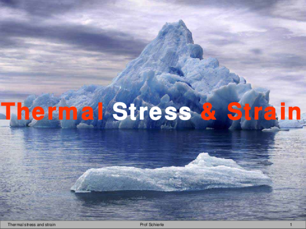 (PDF) Thermal stress and strain Thermal Stress & Strain