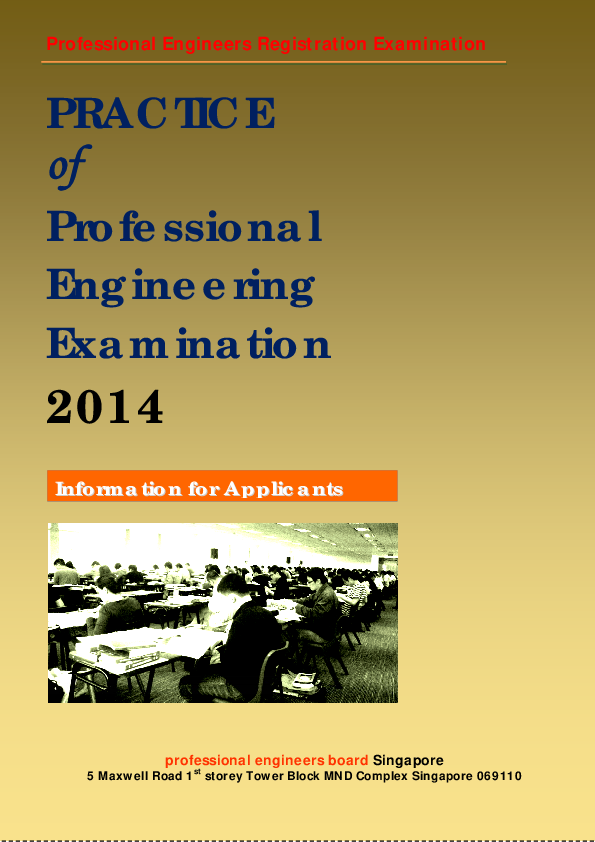 (PDF) Professional Engineers Registration Examination Practice of ...