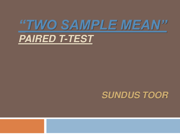 (PPT) Sample mean presentation