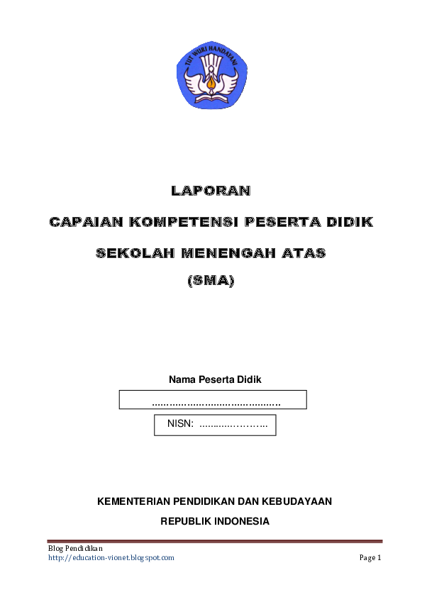 (PDF) Blog Pendidikan Nama Peserta Didik KEMENTERIAN PENDIDIKAN DAN ...