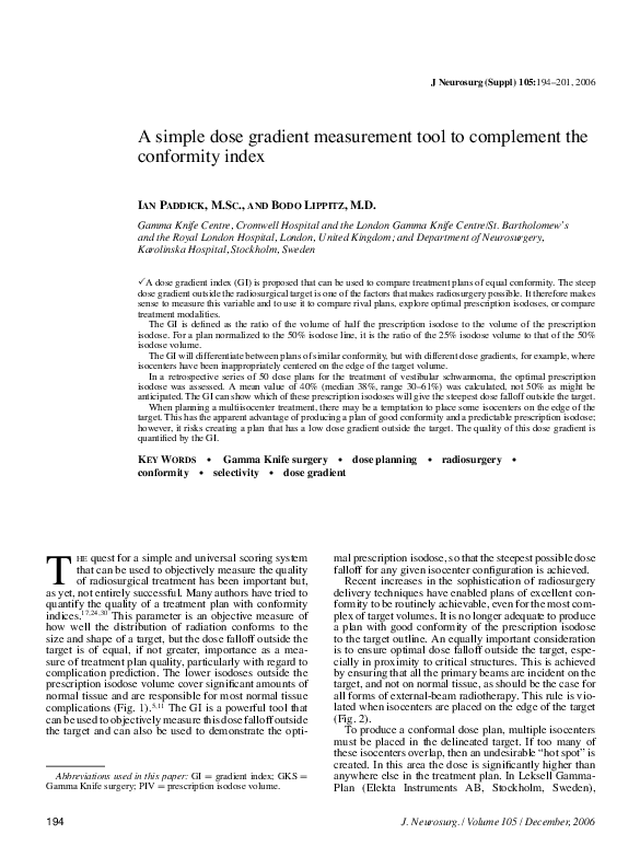 (PDF) A simple dose gradient measurement tool to complement the ...