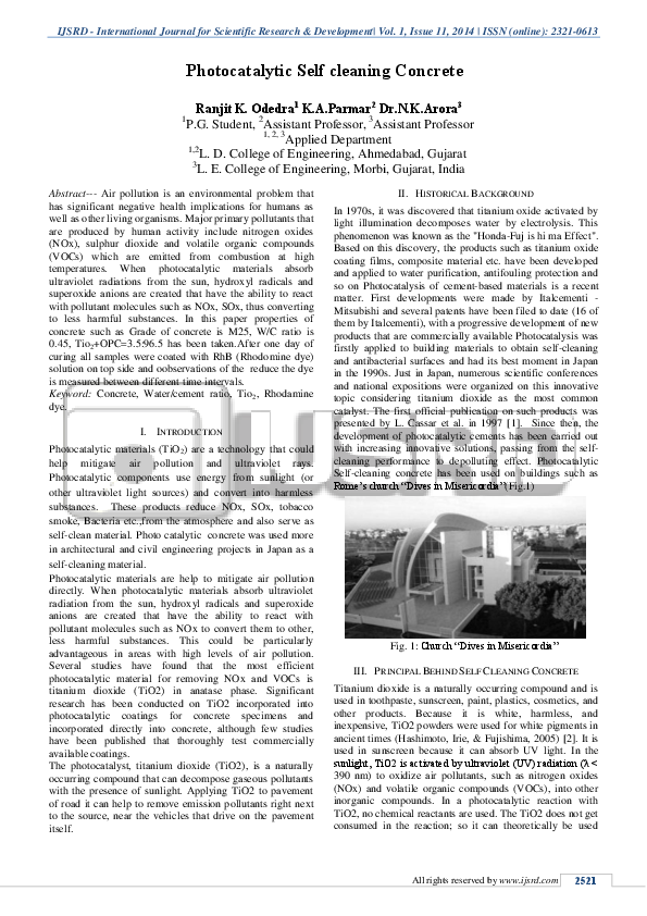 (PDF) Photocatalytic Self cleaning Concrete
