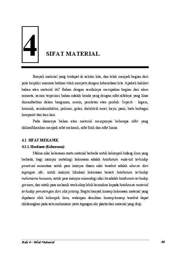 (PDF) Bab 4– Sifat Material 50 4 SIFAT MATERIAL