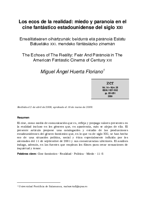 (PDF) Los The Echoes of The Reality: Fear And Paranoia in The American ...