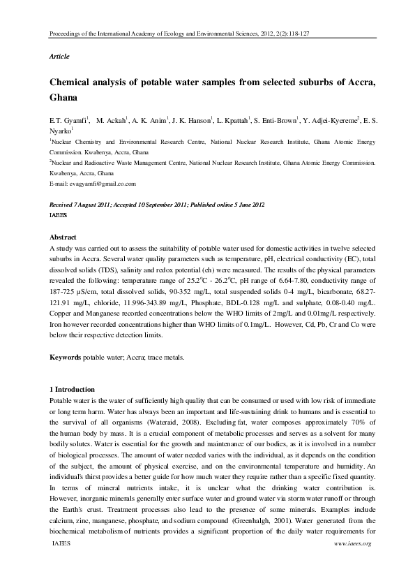 (PDF) Chemical-analysis-of-potable-water-samples