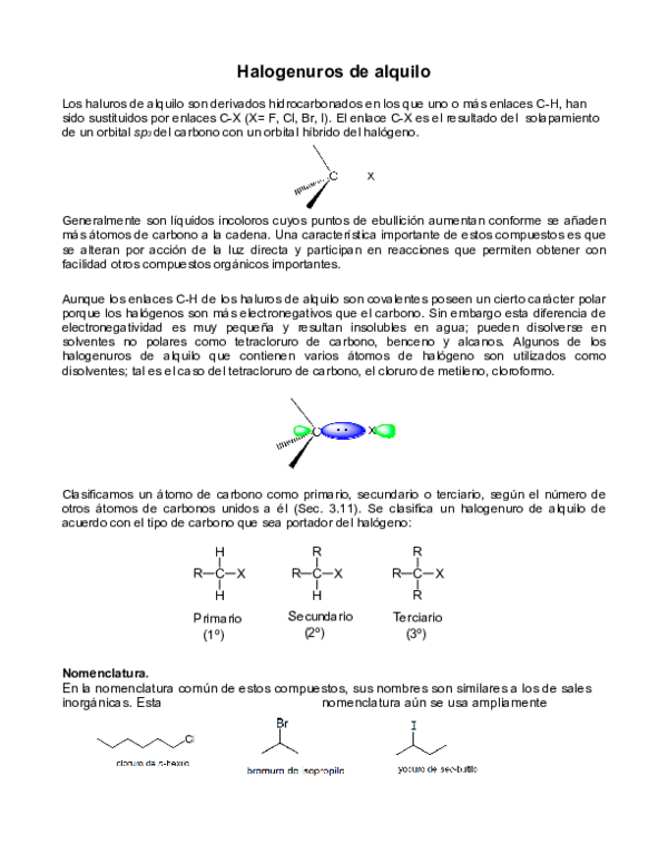 (PDF) Halogenuros de alquilo