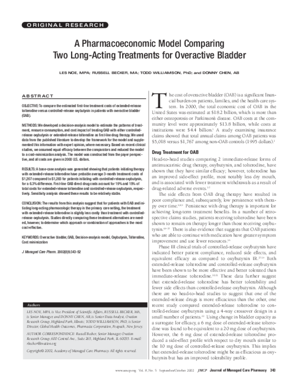 (PDF) A Pharmacoeconomic Model Comparing Two Long-Acting Treatments for ...