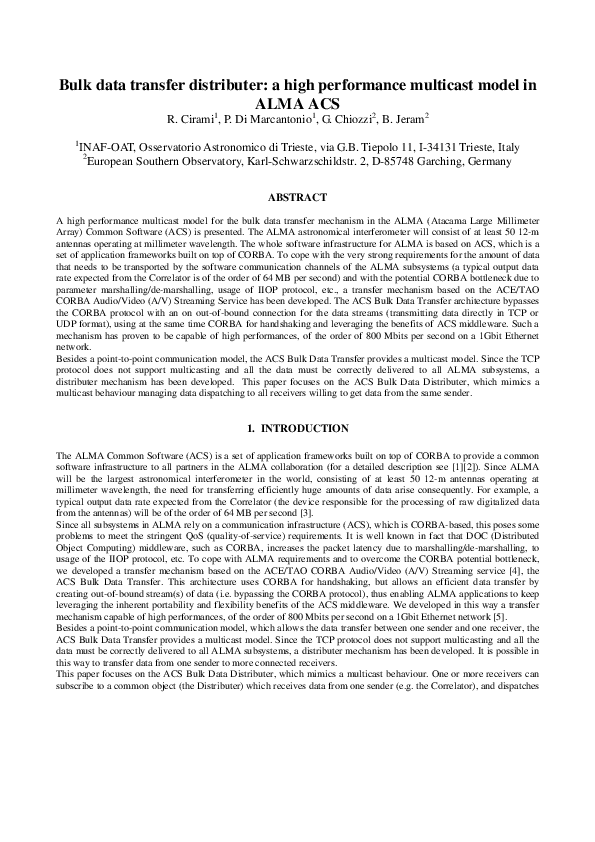 (PDF) Bulk data transfer distributer: a high performance multicast ...