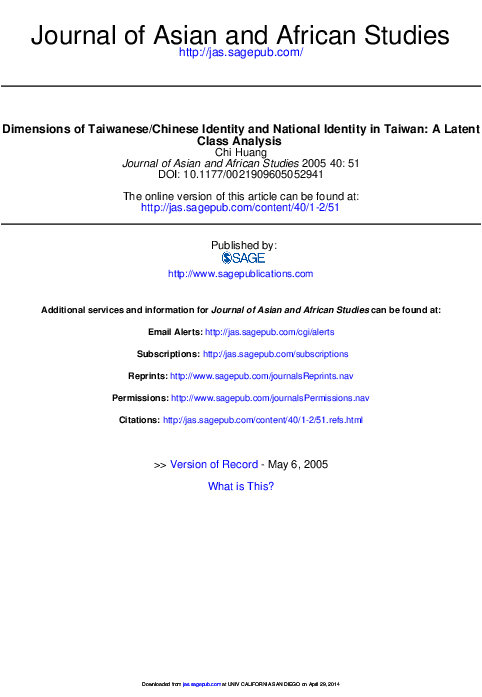 (PDF) Journal of Asian and African Studies: 51 Journal of Asian and ...