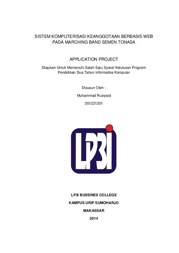 (DOC) SISTEM KOMPUTERISASI KEANGGOTAAN BERBASIS WEB PADA MARCHING BAND ...