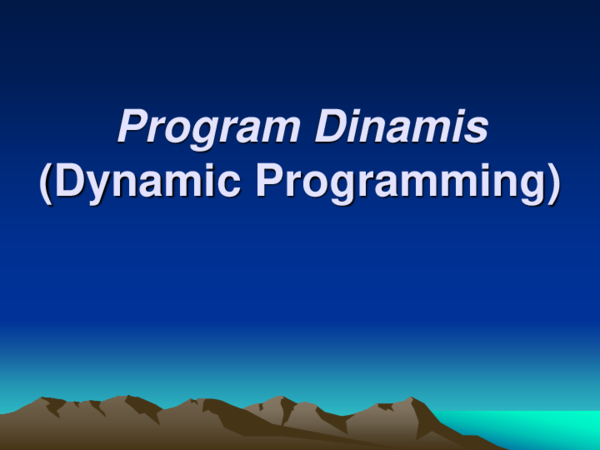 (PPT) Program Dinamis