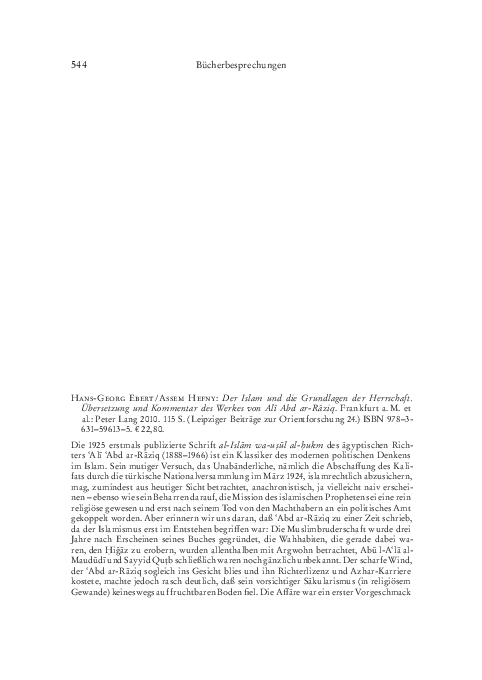 (PDF) Ebert, Hefny--Der Islam und die Grundlagen der Herrschaft ...