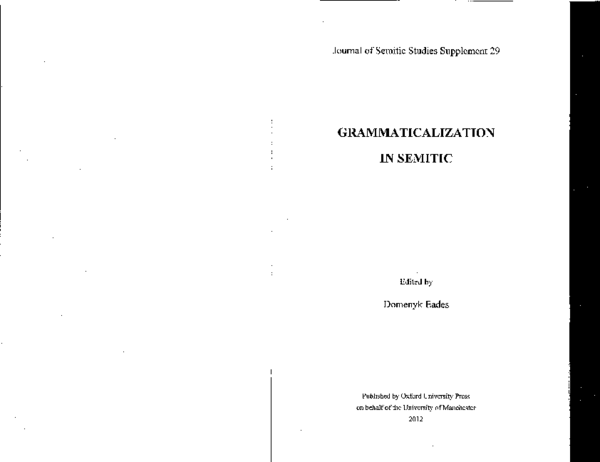 (PDF) The Future Tense in Jibbali