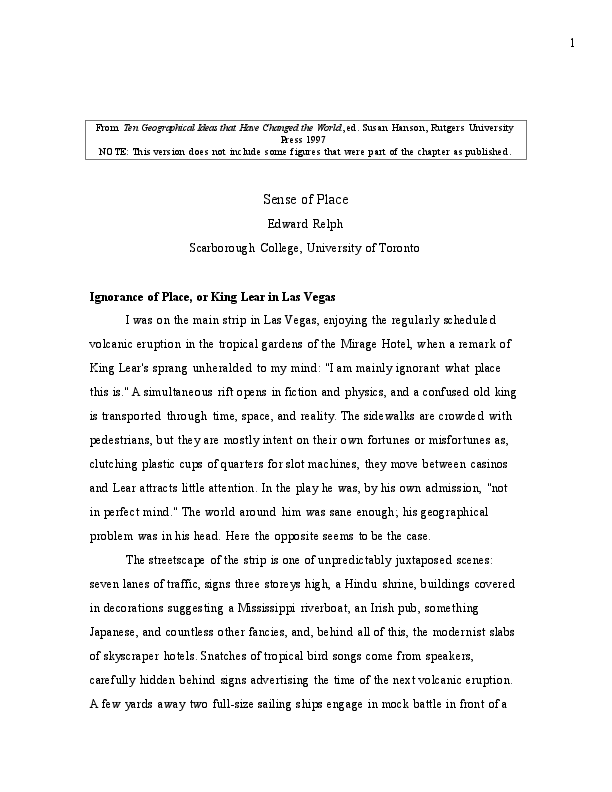 (DOC) Sense of Place