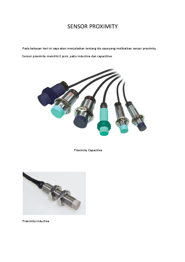 (DOC) Sensor Proximity Capacitive