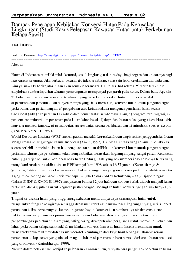 Perpustakaan Universitas Indonesia >> UI -Tesis S2